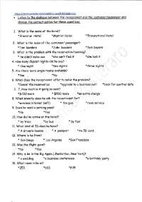 Diálogo Hotel-Recepcionista y cliente - Docsity