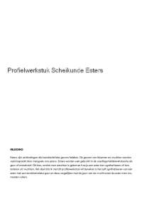 Profielwerkstuk Scheikunde: Esters - Docsity