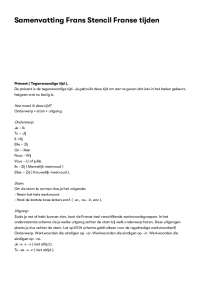 Overzicht Frans Stencil Franse tijden - Docsity
