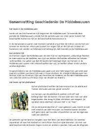 Overzicht geschiedenis: De Middeleeuwen - Docsity