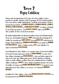 Tema 7 Reyes Católicos - Docsity