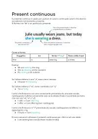 Schema concettuale present continuous - Docsity