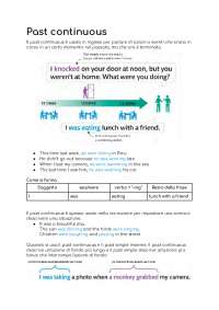 Schema concettuale past continuous - Docsity