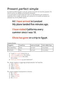 Schema concettuale present perfect - Docsity