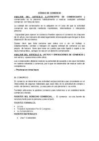 Análisis del código del comercio - Docsity