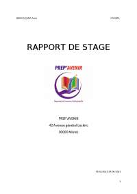 RAPPORT DE STAGE PFMP2 - Docsity