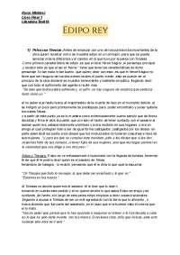 Edipo rey de Sófocles - Docsity