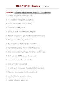 Relatives_exercises. - Docsity