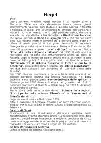 Vita e opere di Hegel - Docsity