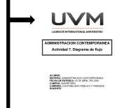 ACT 7 DIAGRAMA DE FLUJO ADMINISTRACION CONTEMPORANEA UVM - Docsity