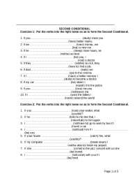 SECOND CONDITIONAL CLAUSES - Docsity