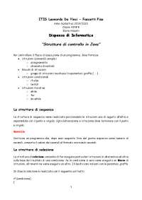 Strutture di controllo in Java - Docsity