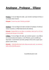 Exemple d'Analepse, de Prolepse et d'Ellipse | Lectures Littérature ...