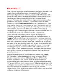 Luigi Pirandello: la crisi dell'io - Docsity