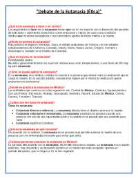 Debate de la Eutanasia - Docsity