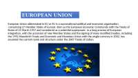 European Union/Definition-Purpose-History & Members - Docsity