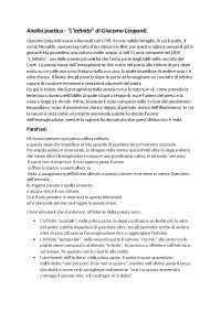 Analisi del testo dell'Infinito di Giacomo Leopardi - Docsity