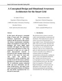 A Conceptual Design and Situational Awareness Architecture for the Smart Grid - Docsity