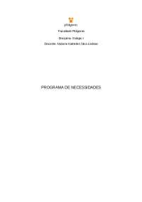 Programa de necessidade - Docsity