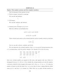 The number system and the complex numbers - Docsity