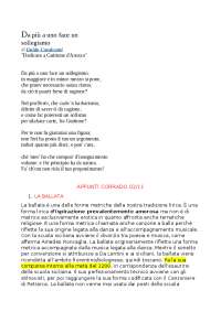 Appunti schema ballata - Docsity