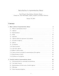 Introduction to representation theory - Docsity