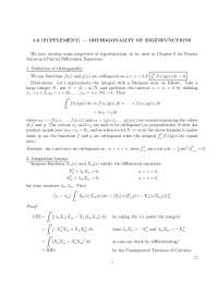 Orthogonality of Eigenfunctions, Integration lemma and eigenvalues ...