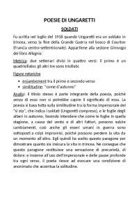 Poesie di Ungaretti - Docsity