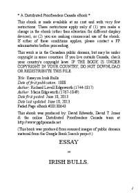 Irish Bull testo in inglese leproni - Docsity