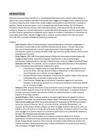 Demostene (riassunto biografia e opere) - Docsity