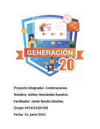 Módulo 11. Proyecto Integrador. Construyamos. - Docsity