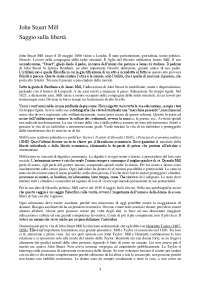 Saggio sulla libertà - John Stuart Mill - Docsity