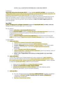 RIASSUNTO LIBRO PIGLIAPOCO - gestione documentale - Docsity