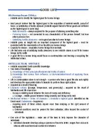 GOOD LIFE NOTES in STS - Docsity