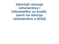 Istorija razvoja racunara - Docsity