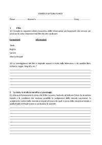 Film scheda da compilare per esercitazione - Docsity