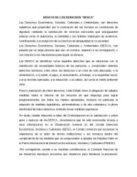Los derechos DESCA DERECHOS ECONOMICOS,SOCIALES,CULTURALES Y ...