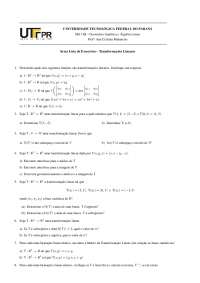 Lista exercicios algebra - Docsity
