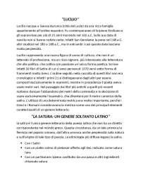 Sintesi breve su Lucilio - Docsity