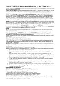 Varici esofagee dispense | Dispense di Infermieristica | Docsity
