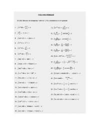 FORMULAS DE INTEGRALES - Docsity
