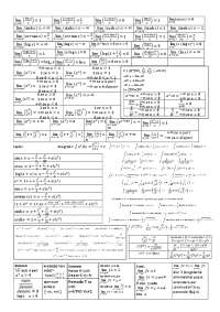 Piccolo formulario analisi matematica - Docsity
