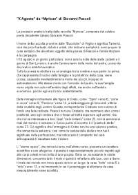 “X Agosto” di Giovanni Pascoli, analisi - Docsity