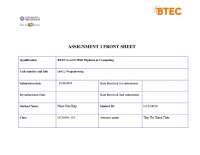 Assignment 1 Programming - Docsity