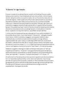 A Zacinto - Ugo Foscolo Analisi - Docsity
