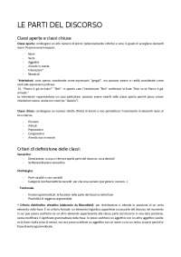 Le parti del discorso - Docsity