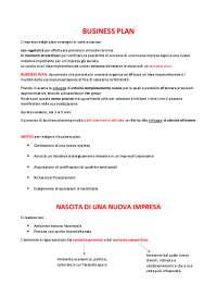 Schema BUSINESS PLAN - Docsity