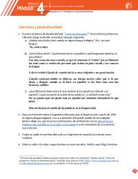 Actividad Integradora 4 Semana 2 Literatura y Pluriculturalidad - Docsity