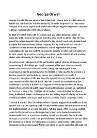 George Orwell biography - Docsity