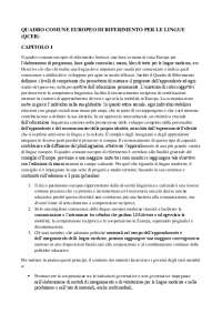 QCER- Quadro Comune Europeo di Riferimento per le Lingue 2018 - Docsity